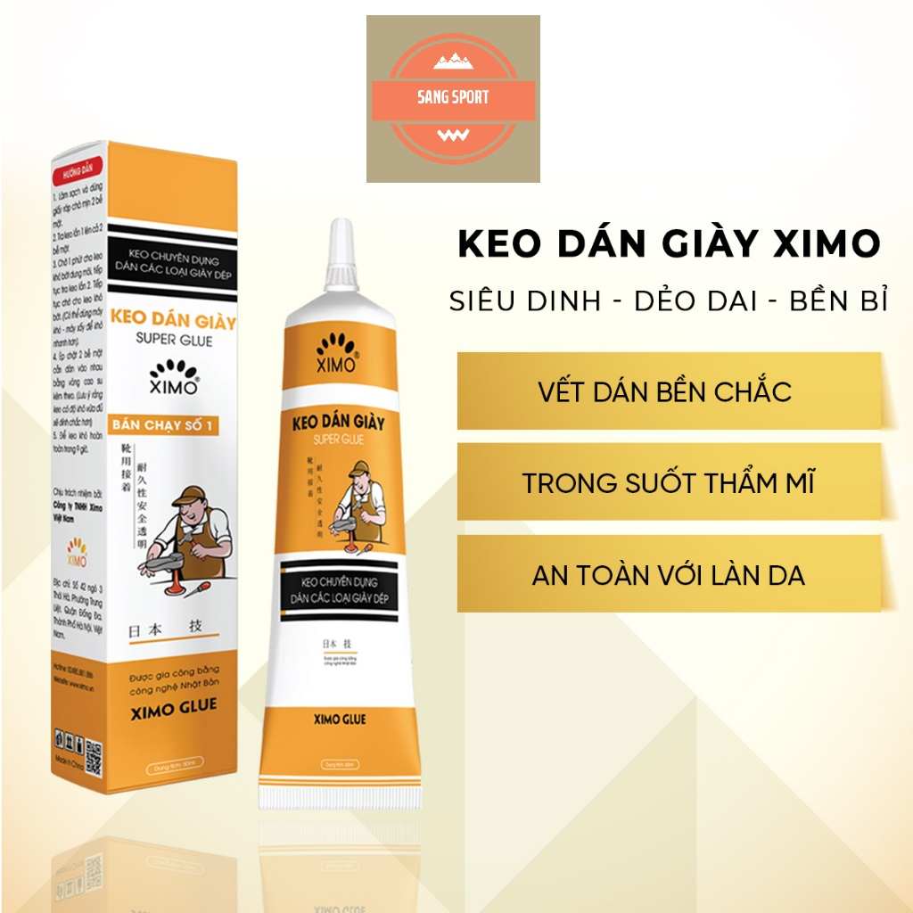 Keo dán giày nhiệt Ximo cao cấp siêu dính dùng nhiệt trong suốt, dán ...