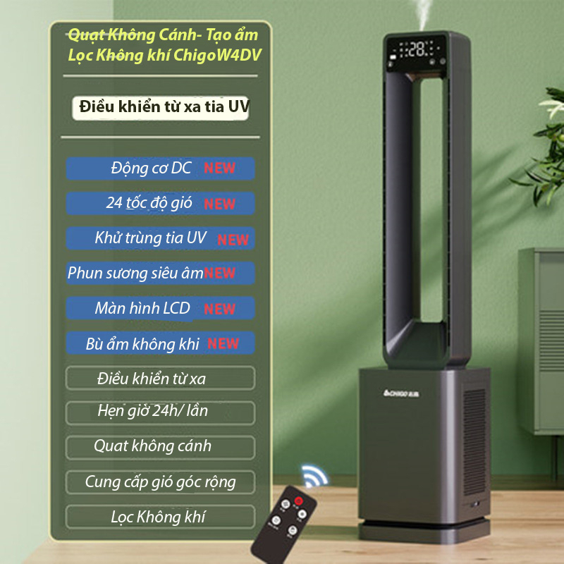 QUẠT KHÔNG CÁNH XIAOMI CHIGO W4DV NEW MODEL | Shopee Việt Nam