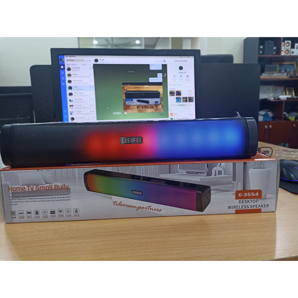 Loa Bluetooth, Loa Soundbar LED RGB Máy tính Mini 2.0 LeerFei YST1053 ...