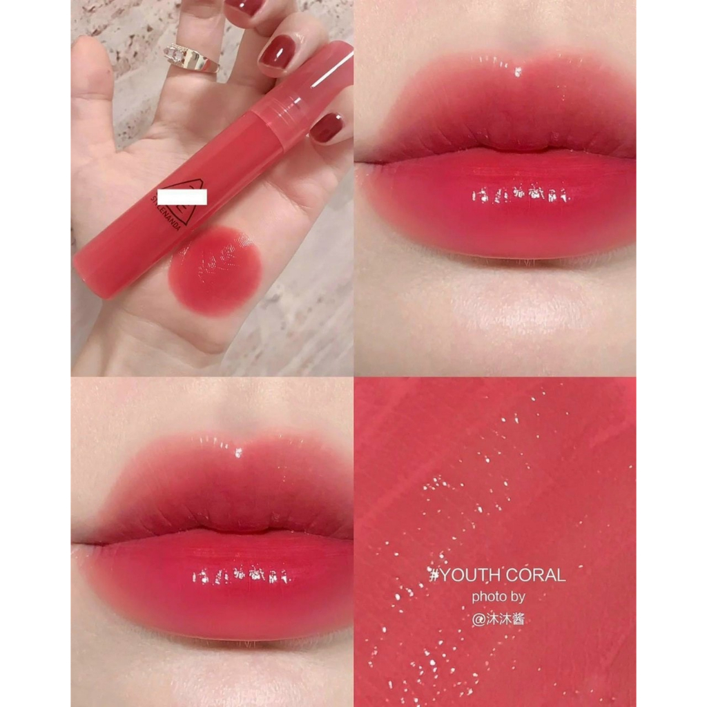 Son Tint Bóng Lì 3CE SYRUP LAYERING TINT YOUTH CORAL Hồng San Hô Bóng ...