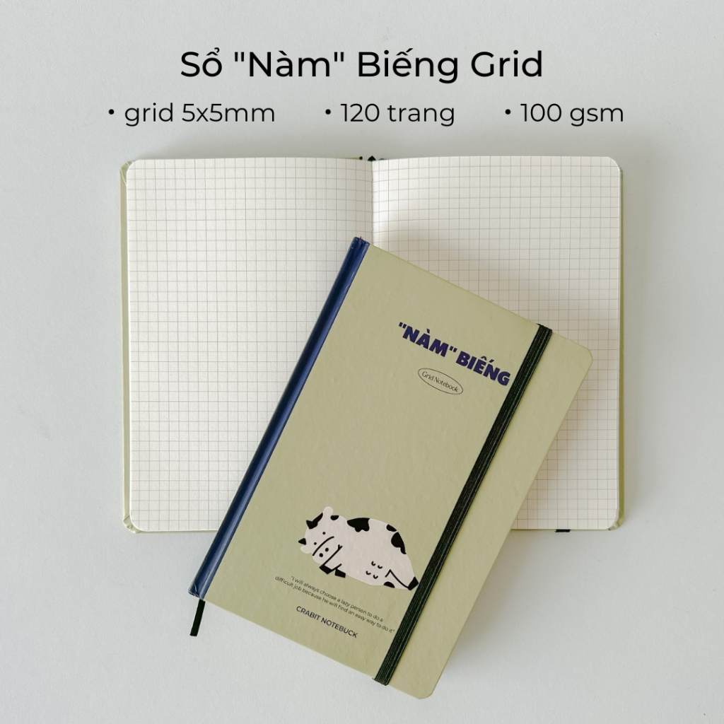 Vở kẻ ngang sổ tay dot grid study planner 80 120 trang 100gsm Crabit ...