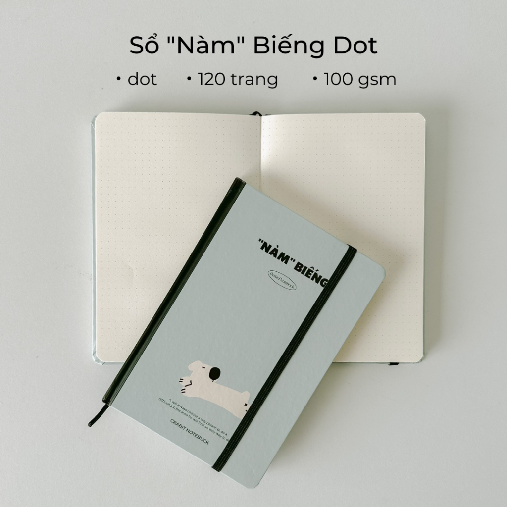 Vở kẻ ngang sổ tay dot grid study planner 80 120 trang 100gsm Crabit ...