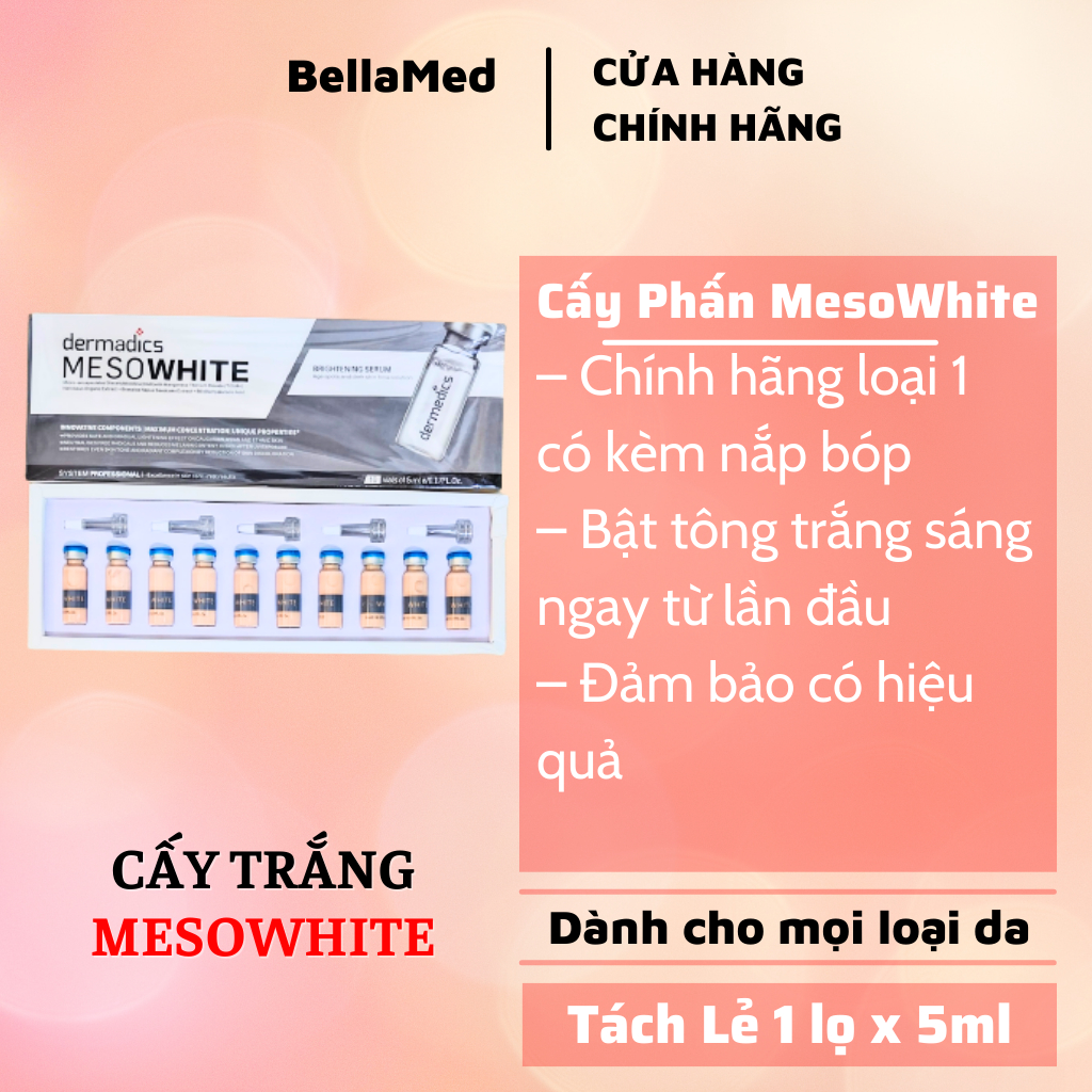 [Lẻ 1 ống] Serum Cấy Phấn Trắng Da Meso White Hàn Quốc | Shopee Việt Nam