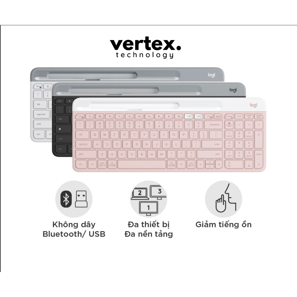 [Vertex.Store] LOGITECH K580 SLIM MULTI-DEVICE WIRELESS KEYBOARD ...