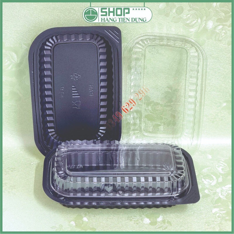 50 Hộp nhựa HT17 đế đen nắp trong đựng thực phẩm | Shopee Việt Nam