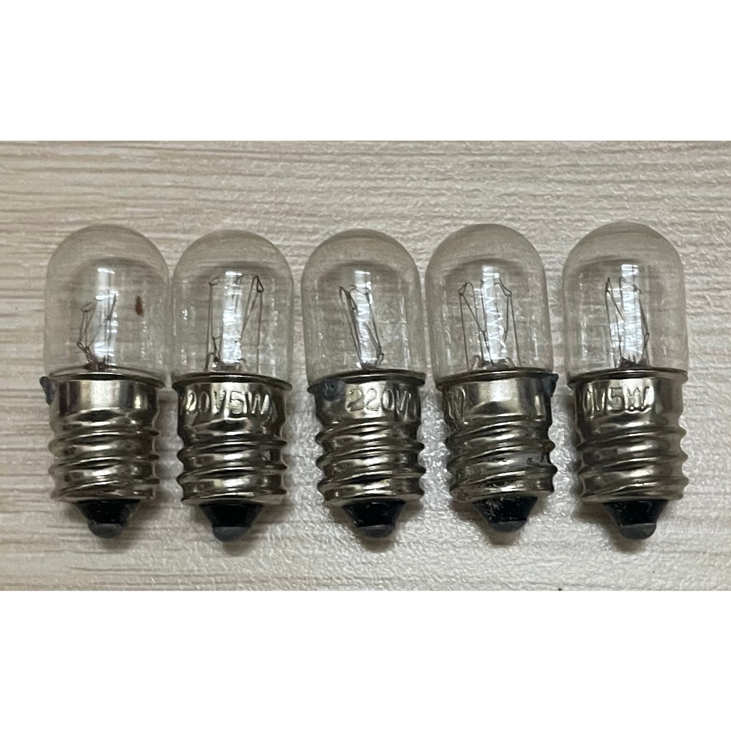 Combo 5 bóng đèn tín hiệu đuôi xoáy chống rung E12 6.3V~220V - Tubular ...