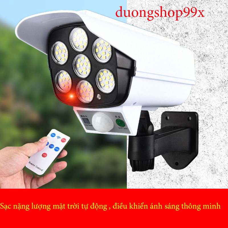 Đèn năng lượng mặt trời, Đèn led giả camera tự động bật tắt chống chộm ...