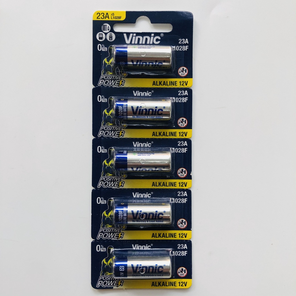 Pin Pin12V 23A VINNIC 23A L1028F Dùng Cho Remote ô tô, cửa cuốn, chuông ...
