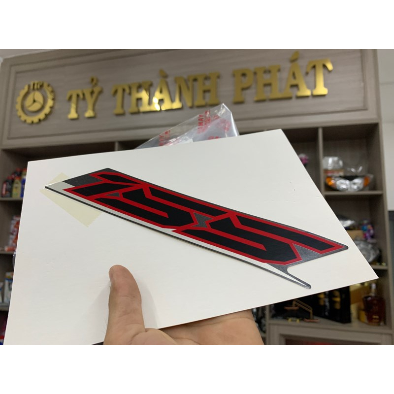 Tem bửng ngoài Ex 155 RC đời 2022 trên Phải số 155 Đen viền Đỏ ( Xe Đen ...