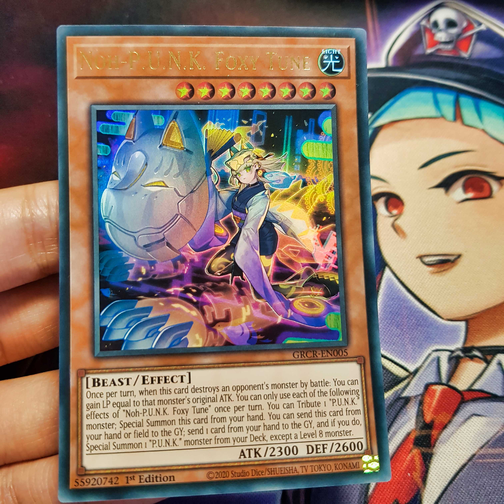 Thẻ bài Yugioh chính hãng | Noh-P.U.N.K. Foxy Tune | GRCR Ultra rare ...
