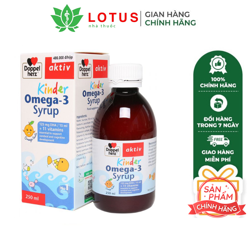 [CHÍNH HÃNG] Thực phẩm bảo vệ sức khỏe Kinder Omega-3 Syrup chai 250ml ...