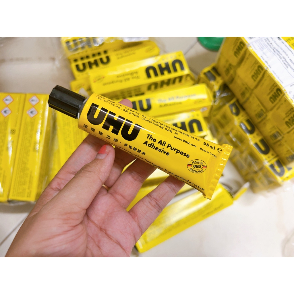 Keo dán vải, nhựa, da, gỗ, đa năng Keo UHU 35ml | Shopee Việt Nam