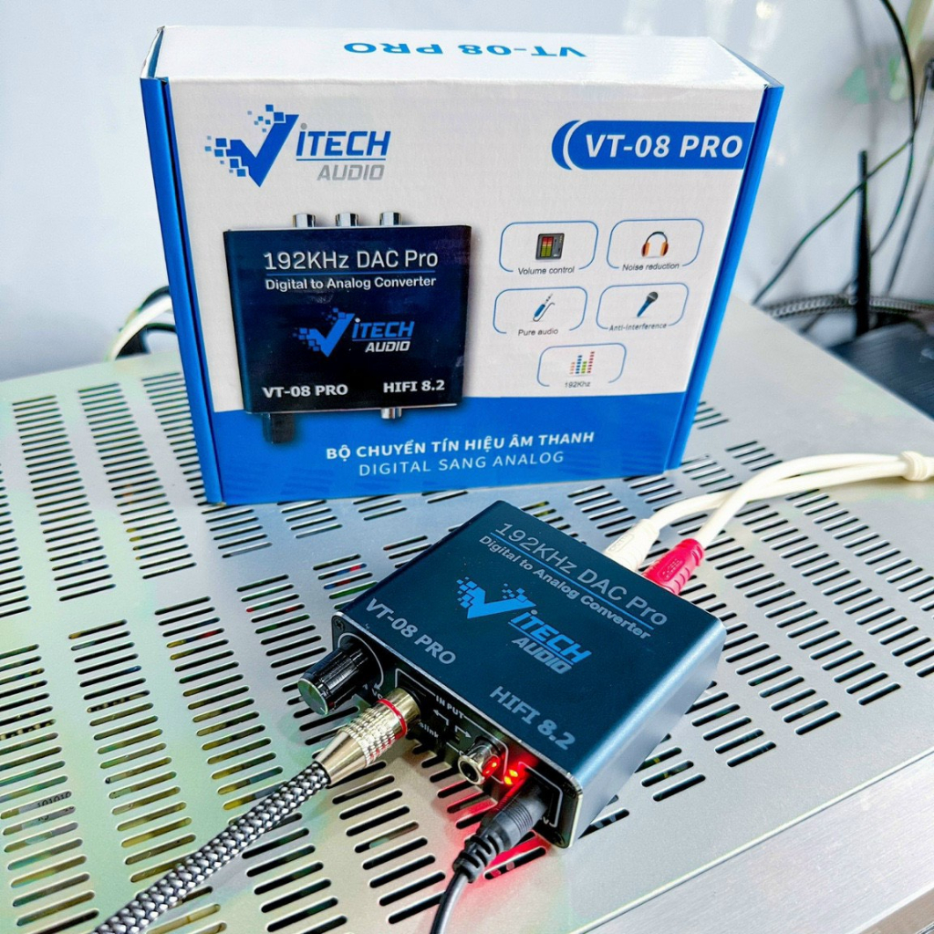 Bộ Chuyển âm thanh digital to analog Vitech VT08 PRO - Điều chỉnh tăng ...