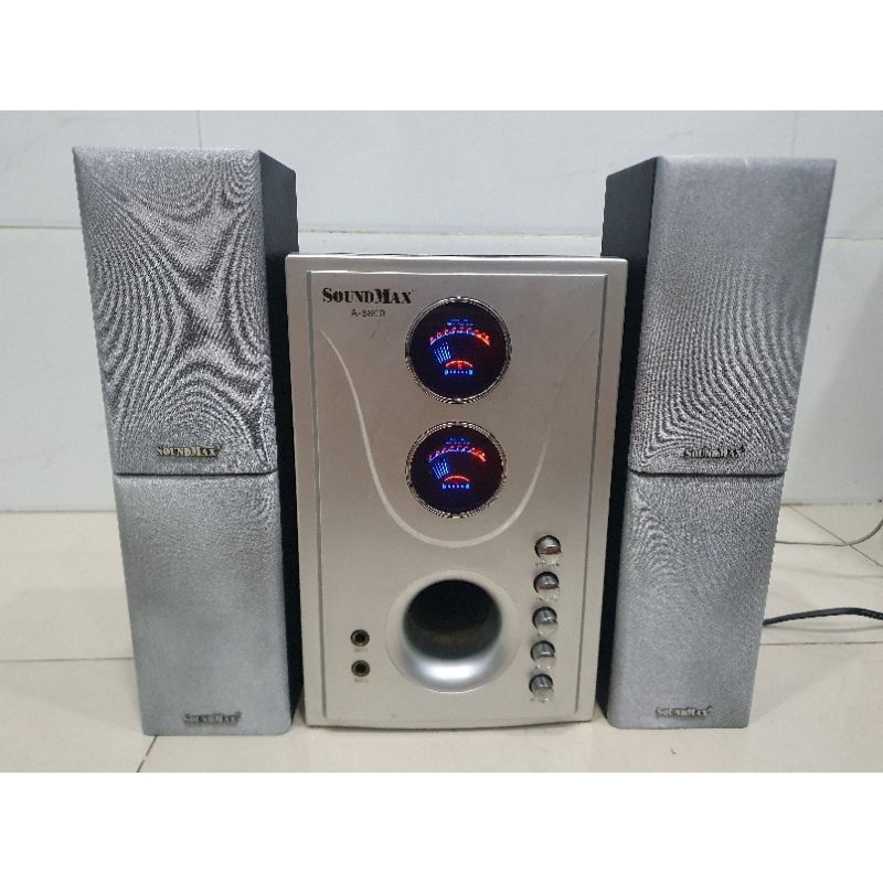 Loa vi tính Soundmax A8800 4.1 màu bạc đã qua sử dụng kèm jack kết nối | Shopee Việt Nam