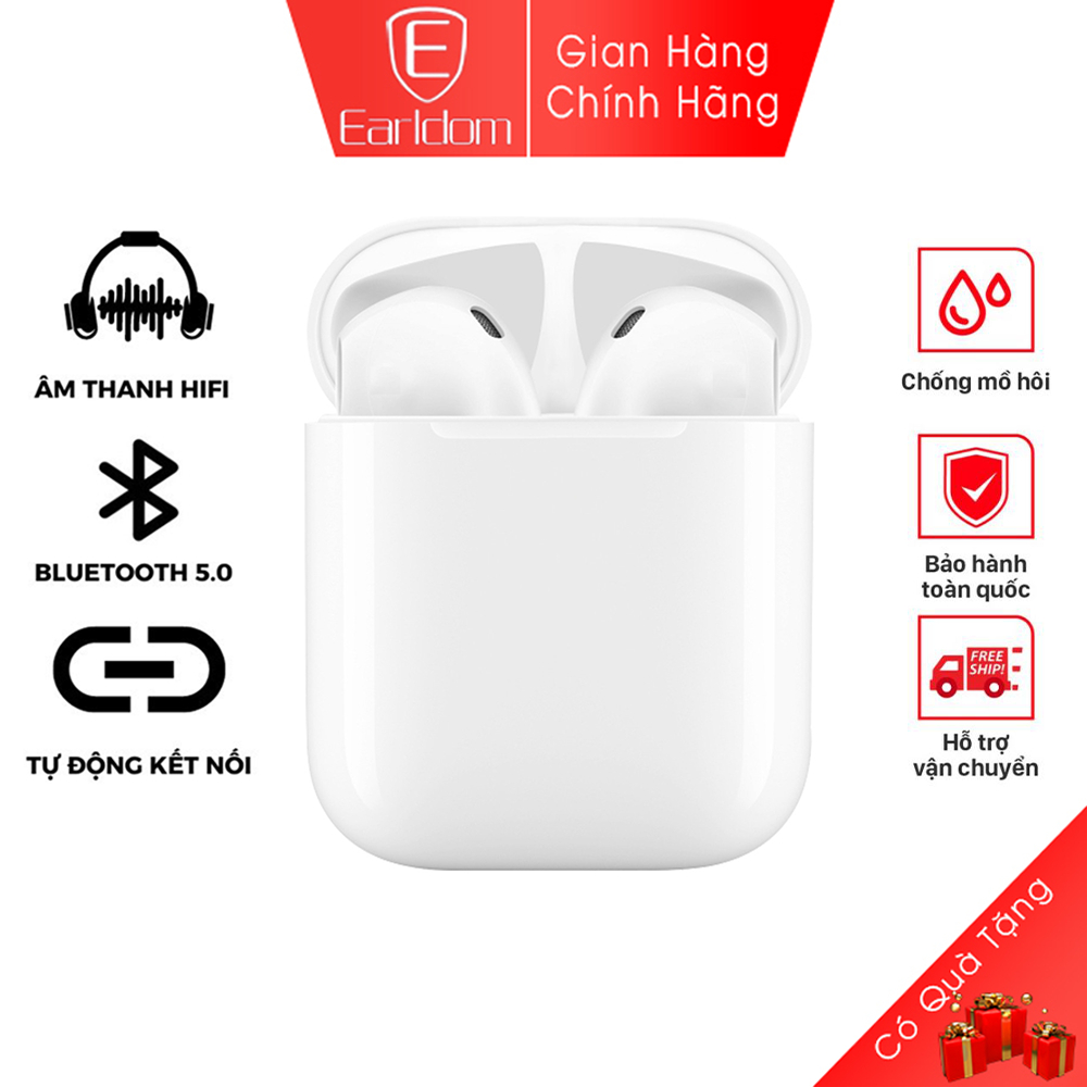Tai nghe bluetooth True wireless Tws8 chính hãng Earldom thiết kế nhỏ gọn âm thanh sống động ...