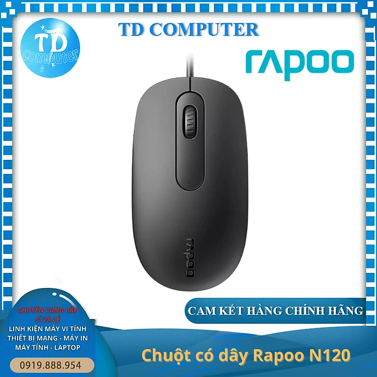 Chuột có dây Rapoo N120 - Hàng chính hãng Nam Thành phân phối | Shopee Việt Nam
