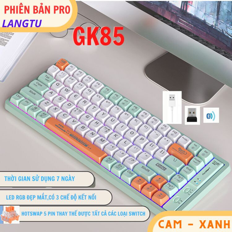Bàn Phím Cơ Bluetooth Hotswap GK85 LANGTU Không Dây/ Có Dây | Shopee Việt Nam