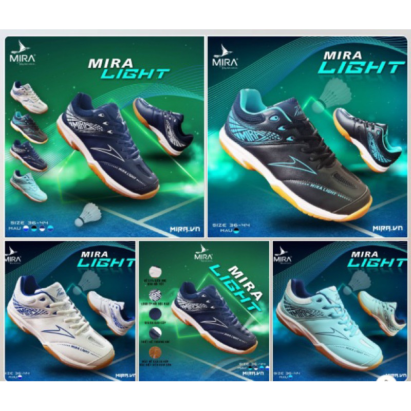 GIÀY THỂ THAO CẦU LÔNG MIRA LIGHT MỚI THIẾT KẾ ĐỘC ĐÁO ĐẾ ĐÀN HỒI SIÊU ...