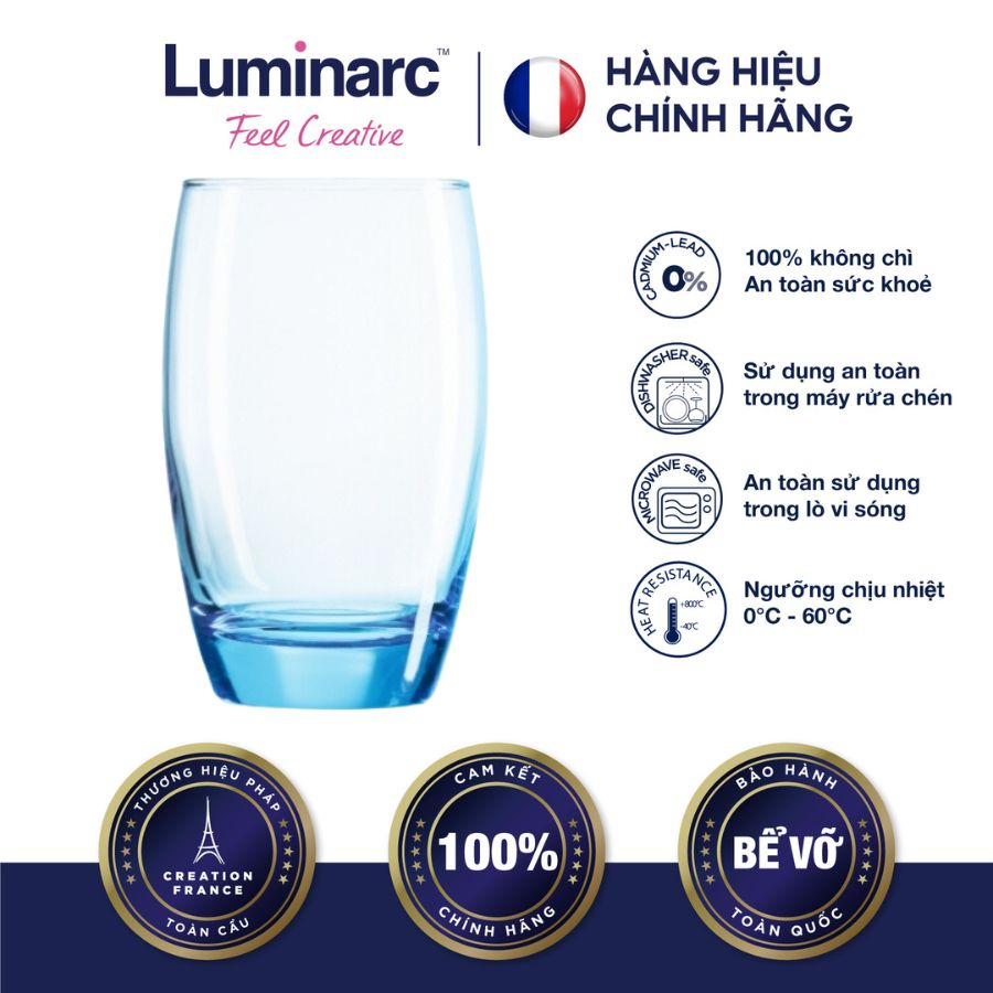 Bộ 6 Ly Cao Thuỷ Tinh Luminarc Salto Blue 350ml- LUSAJ1585 | Shopee ...