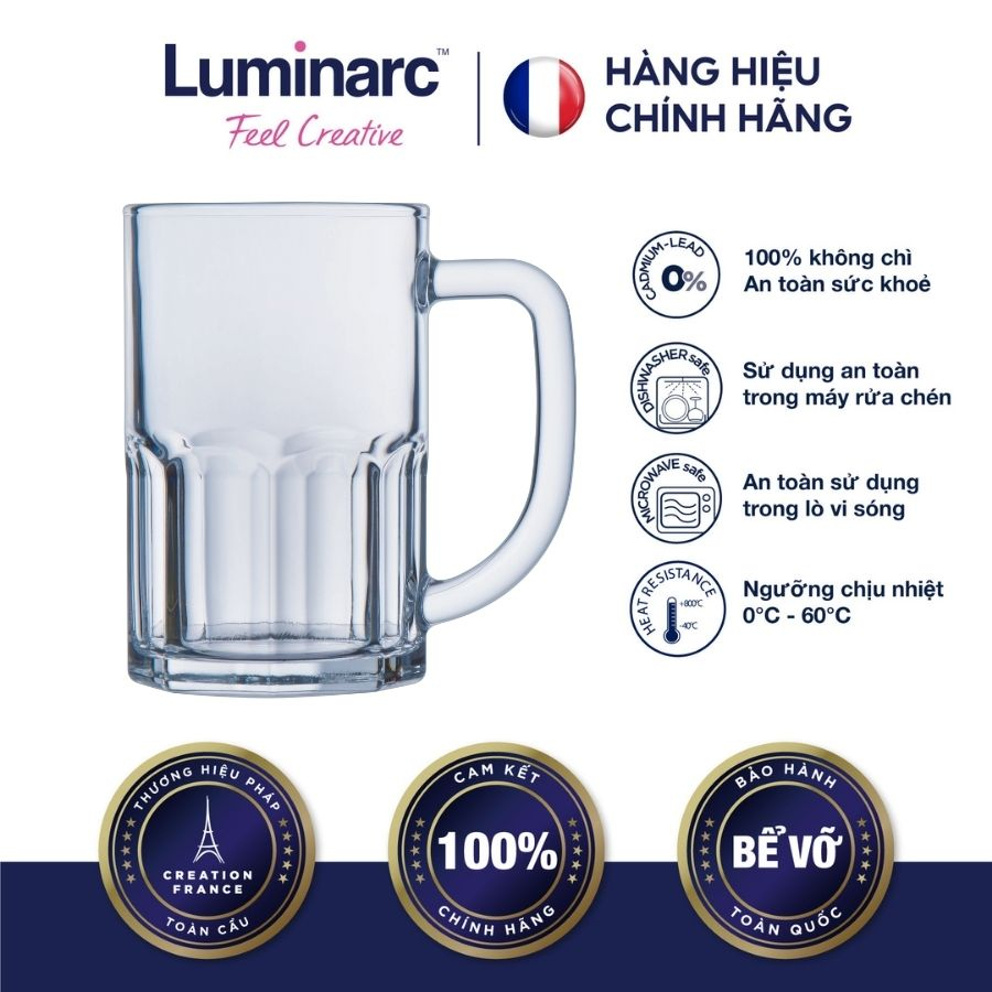 Bộ 6 Ly Bia Thuỷ Tinh Luminarc Cloudy 420ml - LUCLV1129 | Shopee Việt Nam