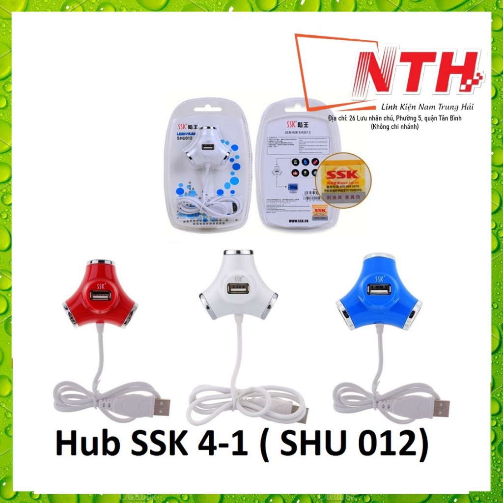 Hub USB bộ chia cổng USB từ 1 ra 4 cổng SSK SHU 012 | Shopee Việt Nam