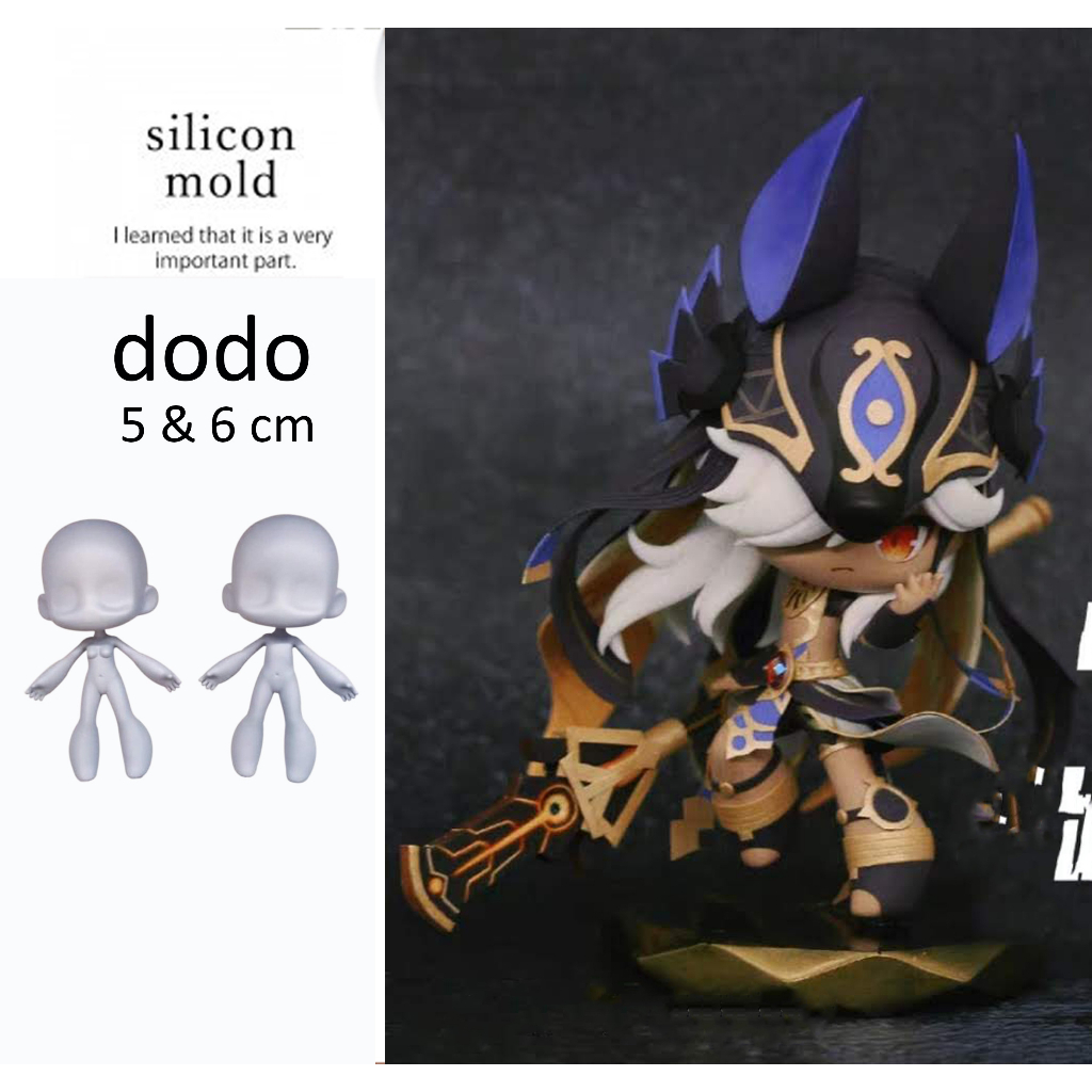 Khuôn búp bê Dodo 5 & 6 cm tượng mô hình nặn đất sét chibi clay doll ...
