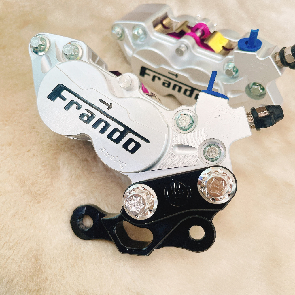 ️ Heo FRANDO TRẮNG 4pis đối xứng BỐ HỒNG (Kèm Pát ĐEN CNC nguyên khối ...