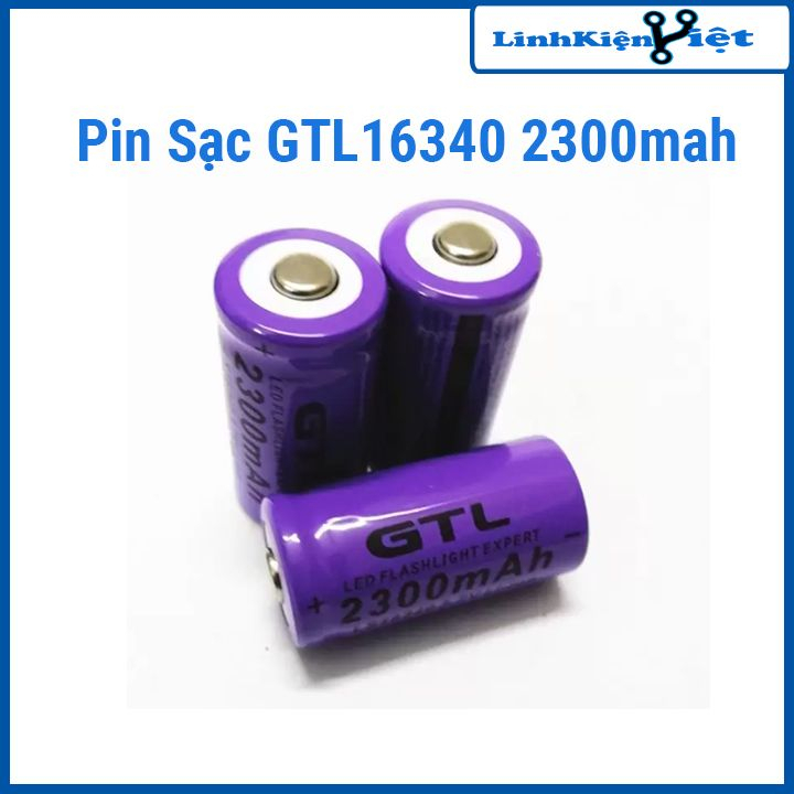 Pin sạc GTL 16340 dung lượng 2300mah | Shopee Việt Nam