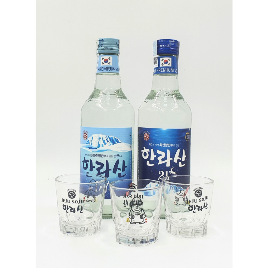Combo 3 ly rượu thủy tinh Jeju Soju Hallasan (Hàn Quốc) | Shopee Việt Nam