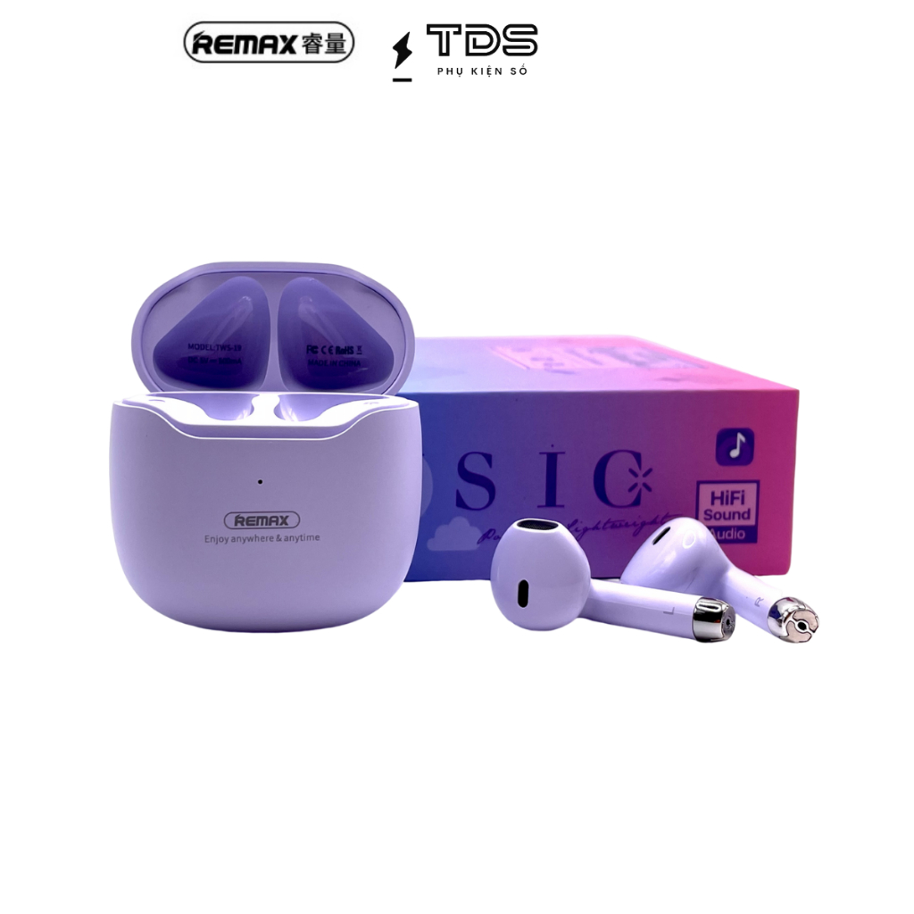 Tai nghe Bluetooth Remax TWS-19 không dây Marshmallow Ver 5.3 | Shopee ...