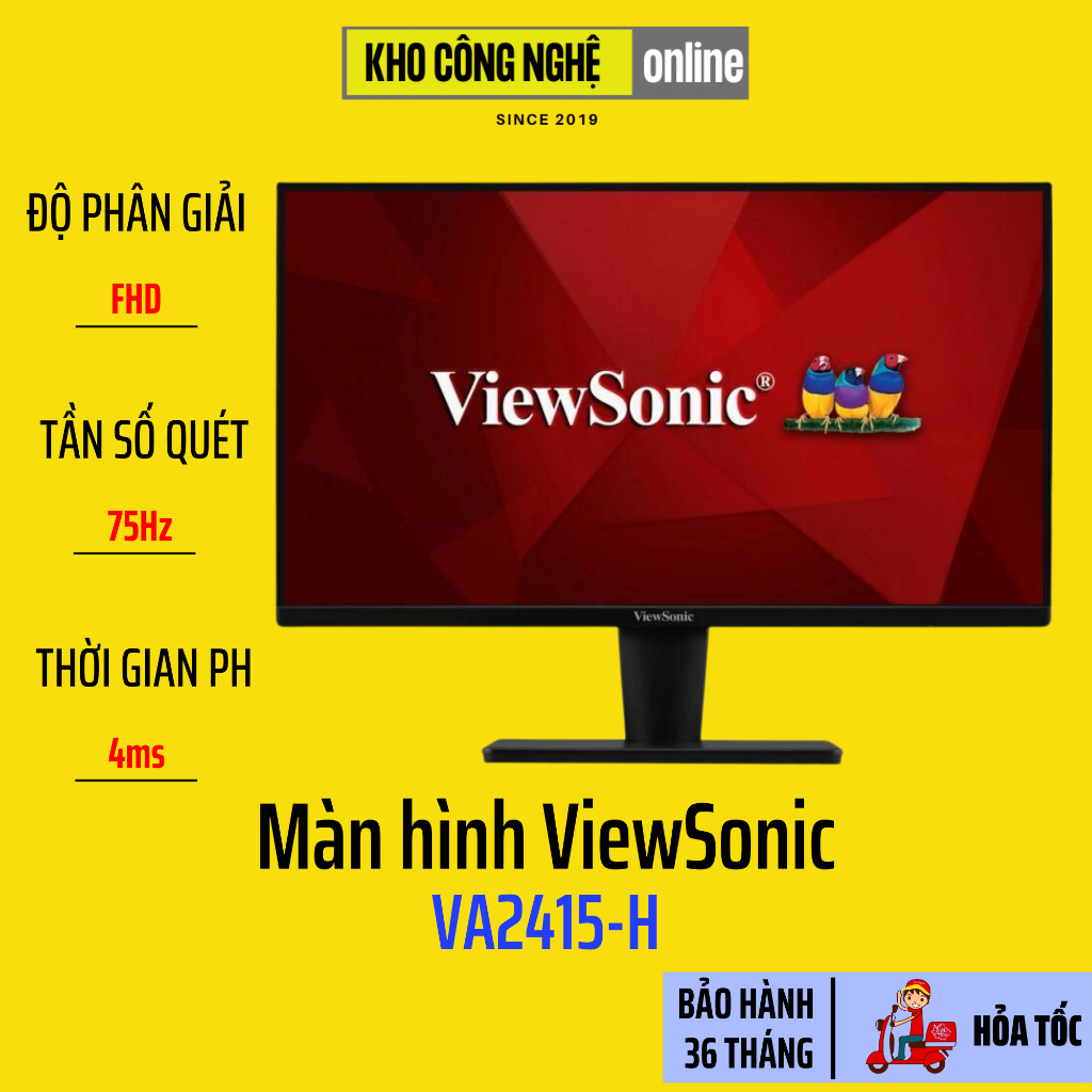 Viewsonic VA2415-H - Màn hình máy tính Viewsonic VA2415-H 24 inch, Full HD, VA, 75Hz, 100% sRGB ...