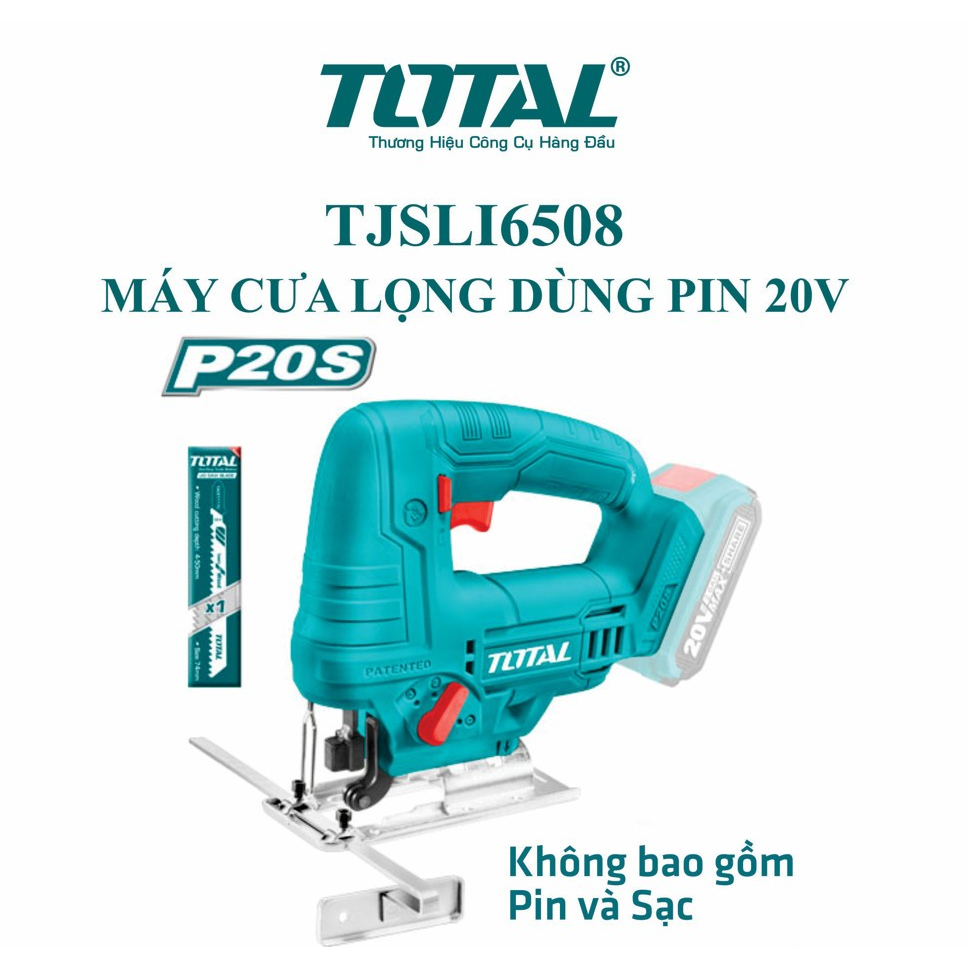 Máy cưa lọng dùng pin Lithium 20V TOTAL TJSLI6508 (không kềm pin sạc ...