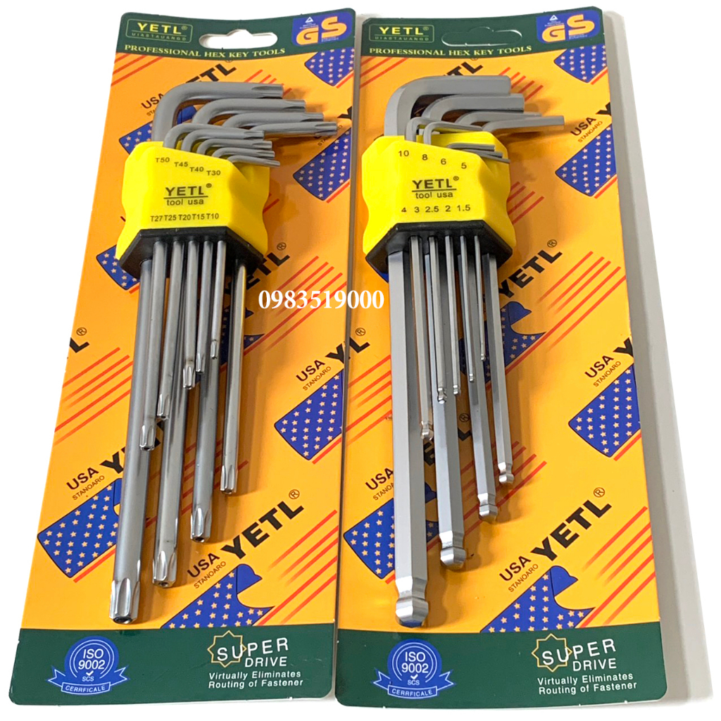 Bộ lục giác 9 cây đầu bông và bi Yetl usa | Shopee Việt Nam
