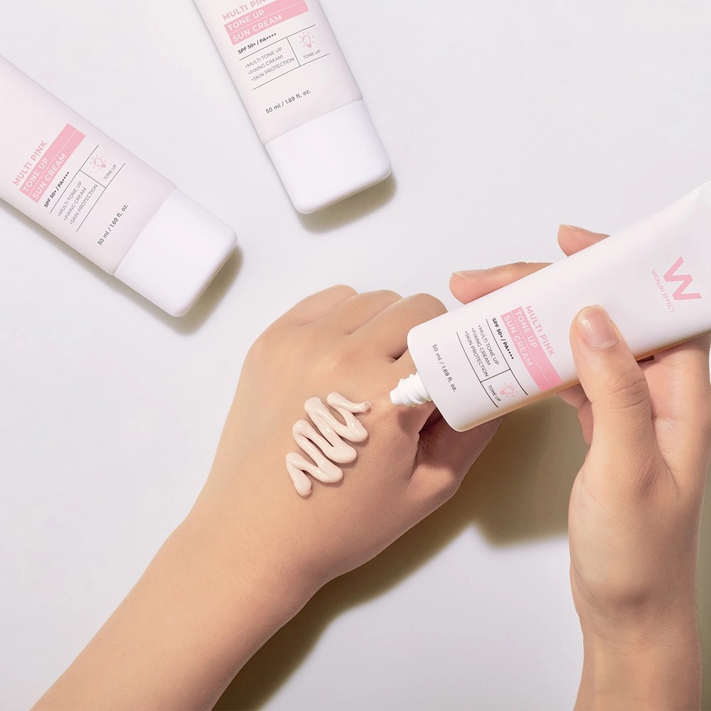 Kem chống nắng WONJIN EFFECT MULTI PINK TONE UP SUN CREAM SPF 50+/ PA++++ 50ml | Shopee Việt Nam