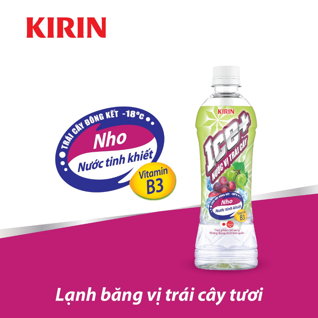 Lốc 6 Chai Nước Giải Khát KIRIN Ice+ Vị Nho 490ml | Shopee Việt Nam
