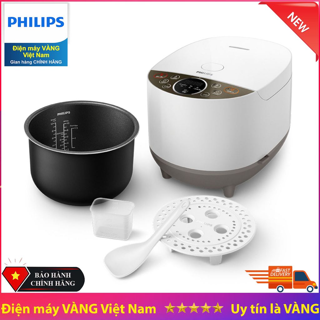 Nồi cơm điện tử Philips HD4515 HD4515/55 HD4515/69 1.8 lít, 5 lớp để ...