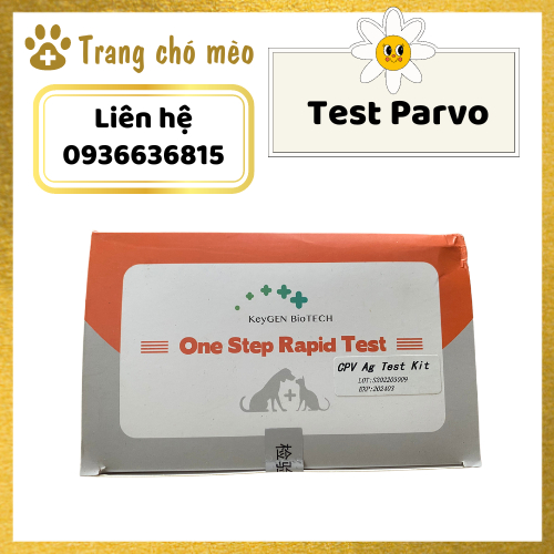 1 Hộp (10 que) test bệnh PARVO (que CPV), CARE (CDV) cho chó, mèo ...