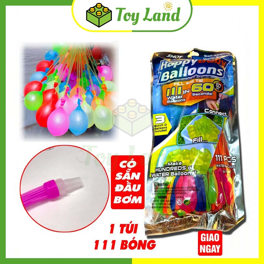 Bộ 111 Bong Bóng Nước Chùm Happy Baby Balloons Loại Tốt Bong Bóng Có ...