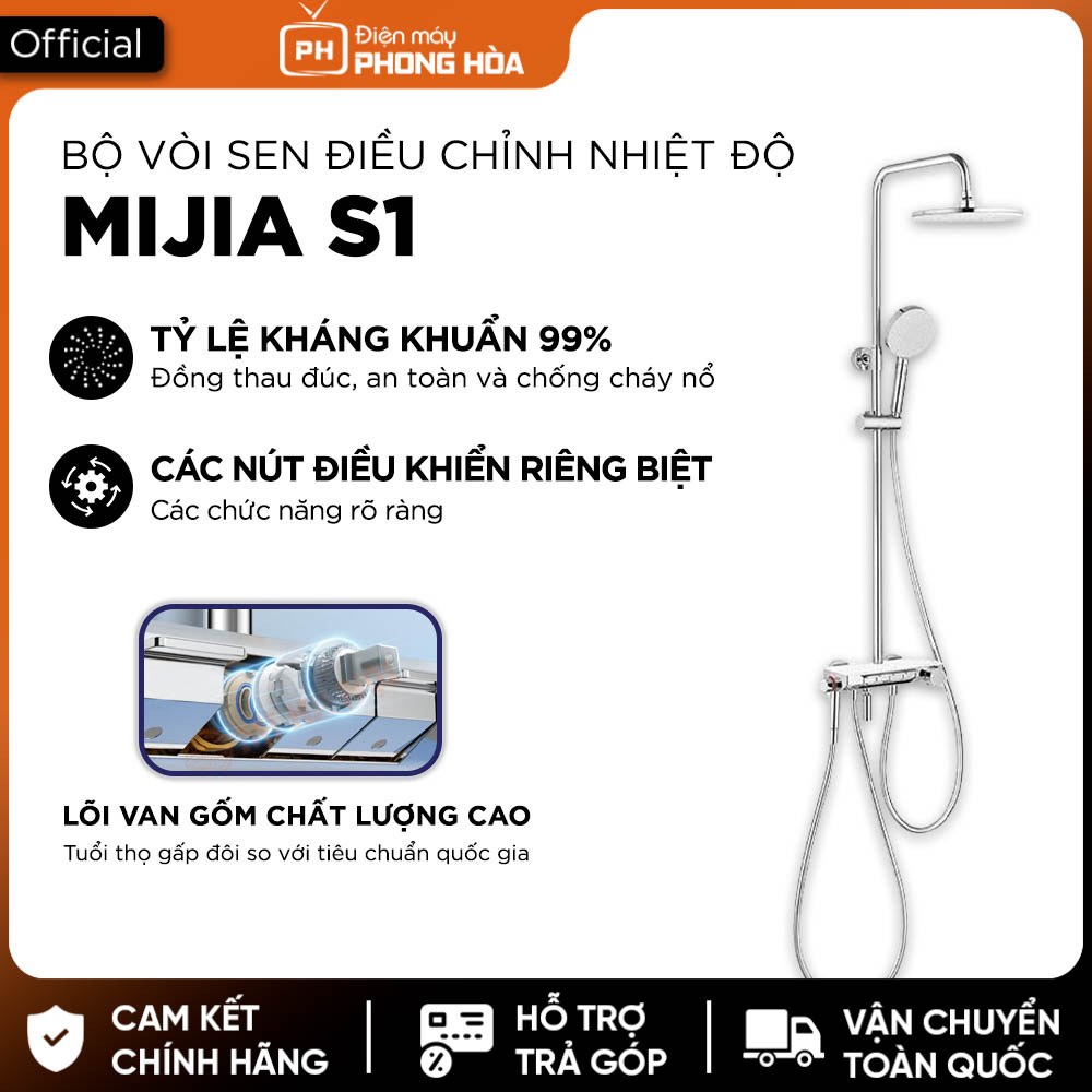 Vòi sen đa năng tắm đứng chỉnh nhiệt độ Xiaomi Mijia S1- 4 chức năng ...