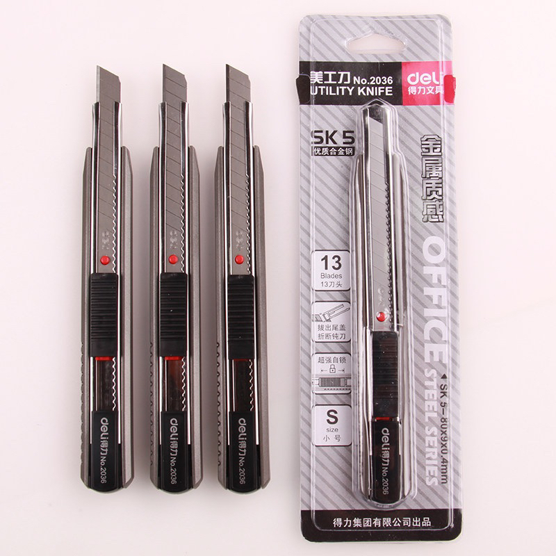 dao rọc giấy deli mã 2036 dùng lưỡi 9mm | Shopee Việt Nam