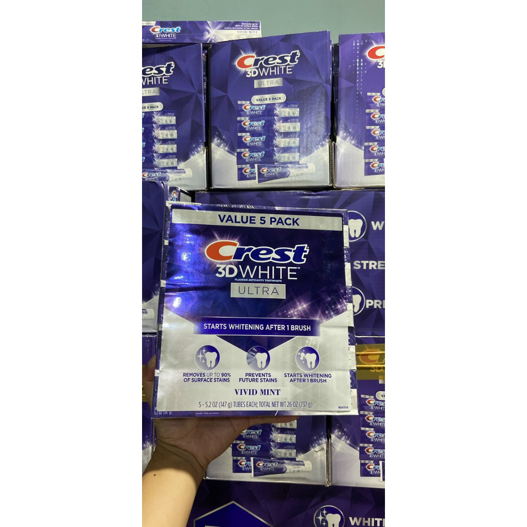 Mẫu mới lốc 5 Kem Đánh Răng Crest 3D White Vivid Mint Ultra 158g - Ceria Cosmetics Store. 11. ...