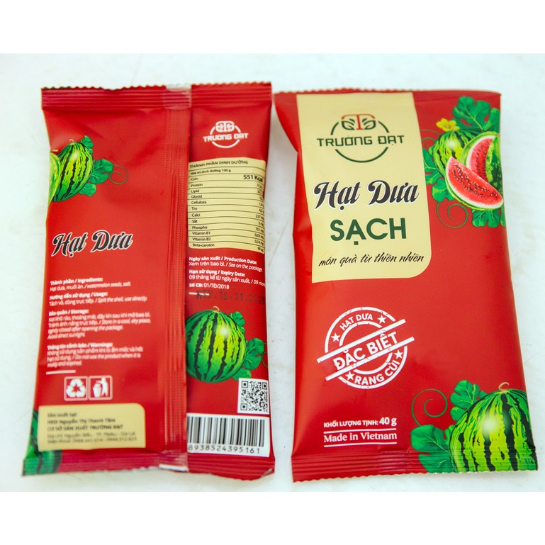 Combo 4 GÓi HẠt DƯa Rang CỦi TrƯỜng ĐẠt Gói 40gr Thích Hợp Cho Quán Cà Phê Trà Sữa