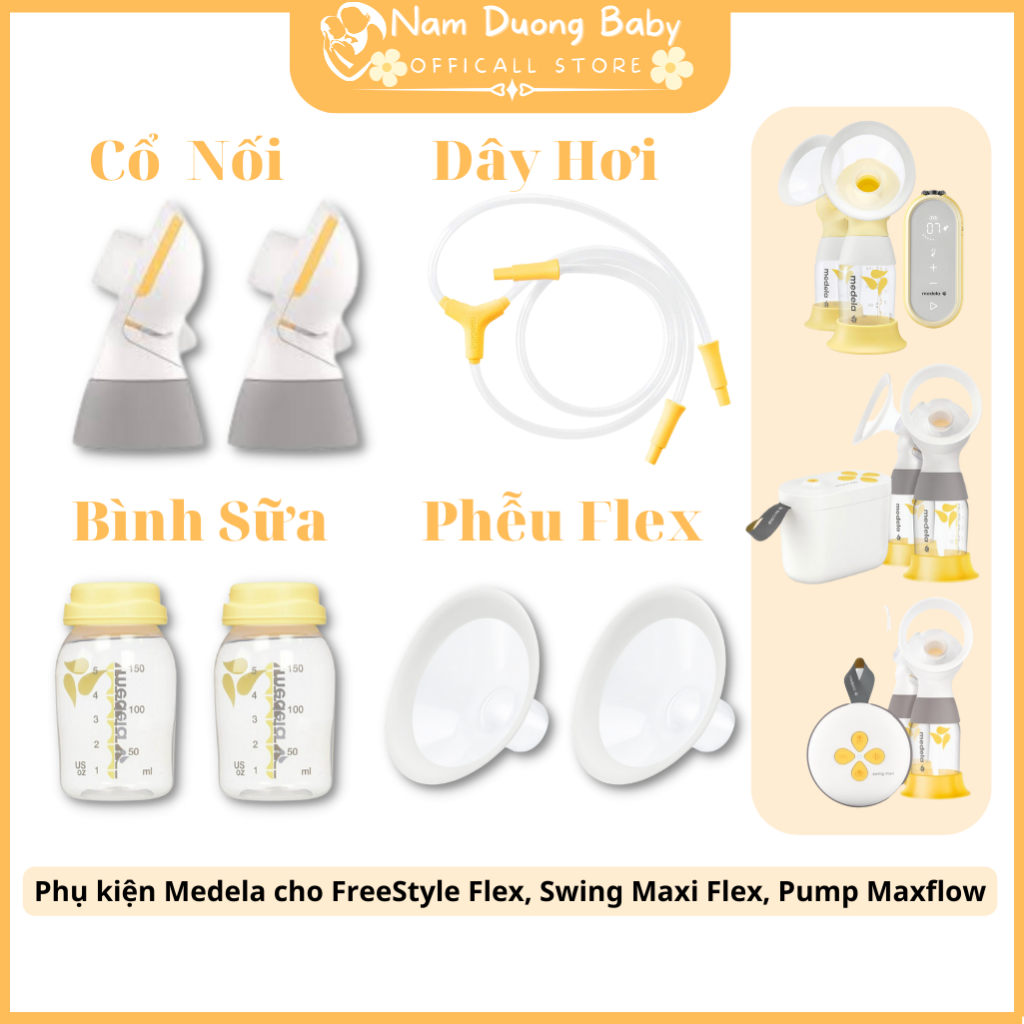 Phụ kiện máy hút sữa Medela Freestyle Flex Pump Maxflow Swing Maxi Flex 2.0 nguyên bộ chính hãng ...