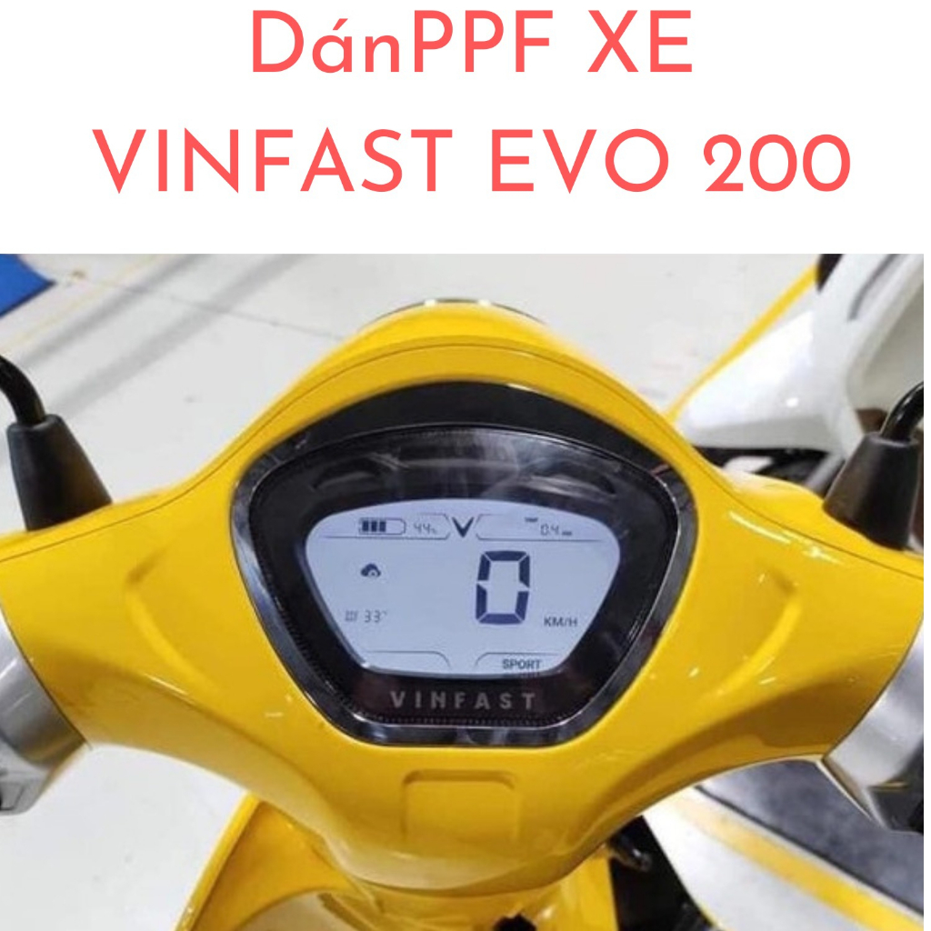 Dán xe điện evo200, miếng dán ppf bảo vệ mặt đồng hồ xe Vinfast Evo 200 ...