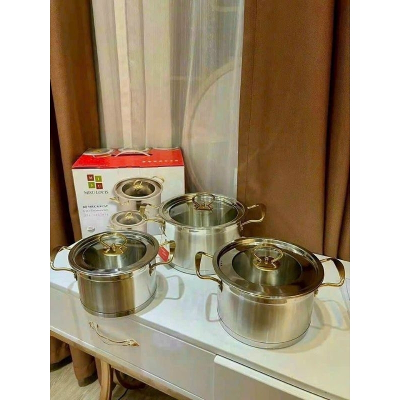 BỘ NỒI 3 món MISU LOUIS | Shopee Việt Nam