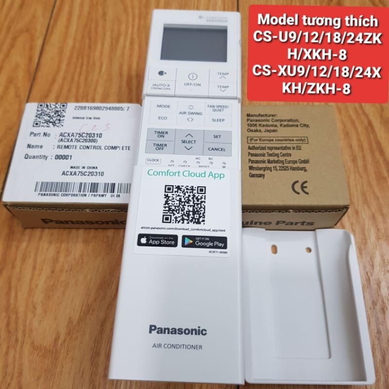 REMOTE ĐIỀU KHIỂN MÁY LẠNH PANASONIC DÒNG U9/12/18/24ZKH//XKH-8; XU9/12/18/24ZKH//XKH-8 | Shopee ...