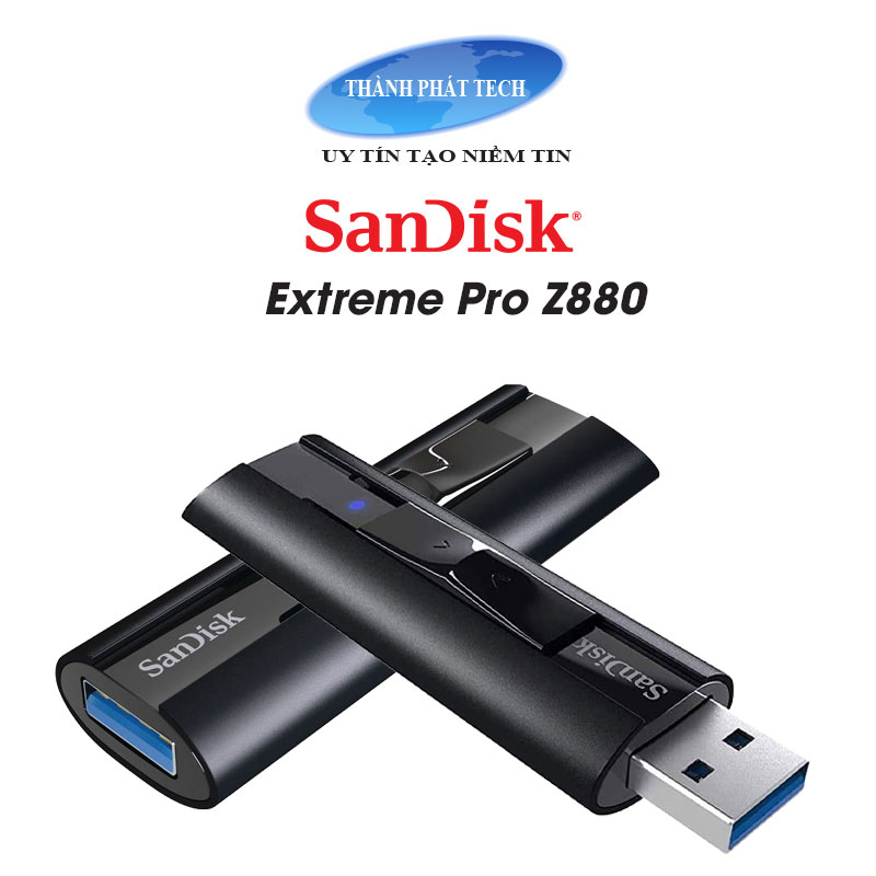 USB 3.2 SanDisk Extreme Pro CZ880 128GB 256GB 512GB 1TB TỐC ĐỘ 420MB/s ...