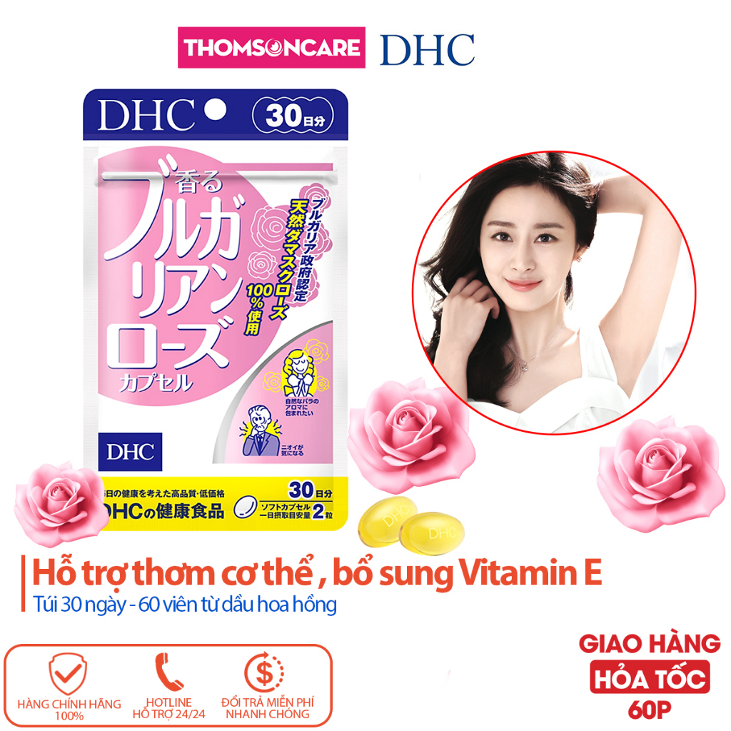 Viên uống thơm cơ thể DHC Bulgarian Rose Capsule Nhật Bản - Bổ sung ...