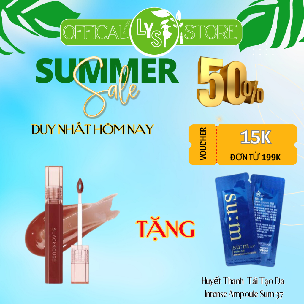[lys Shop] Son Tint Bóng Black Rouge Water Glow Tint Hg08 Hazenut Syrup