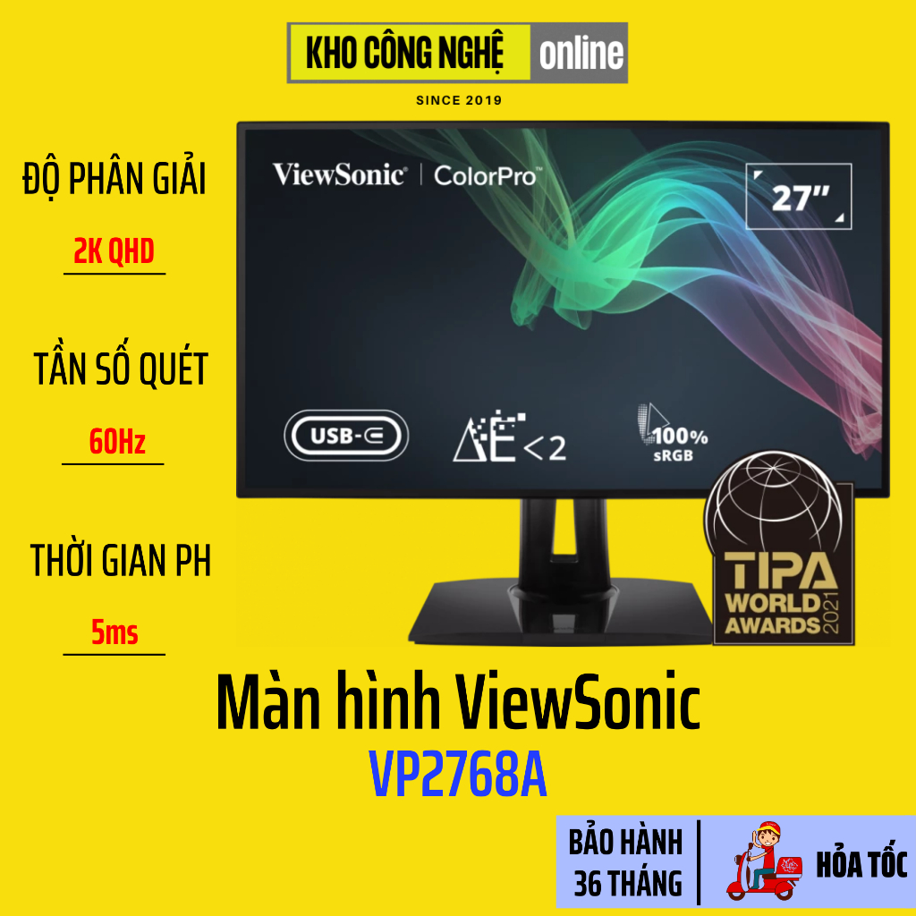[Chính hãng] Màn Hình ViewSonic VP2768A - Màn hình thiết kế đồ họa 27 ...